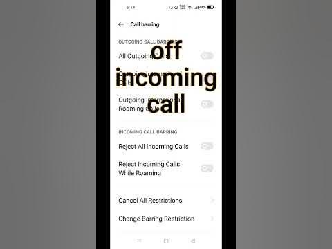 How to off incoming call | Incoming call kaise band kare | reject incoming call| block incoming ...
