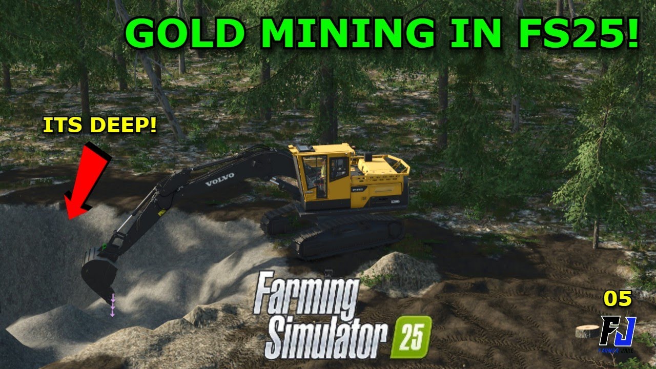 The GOLD MINE GROWS! - FS25 gold mining lets play episode 5 - YouTube