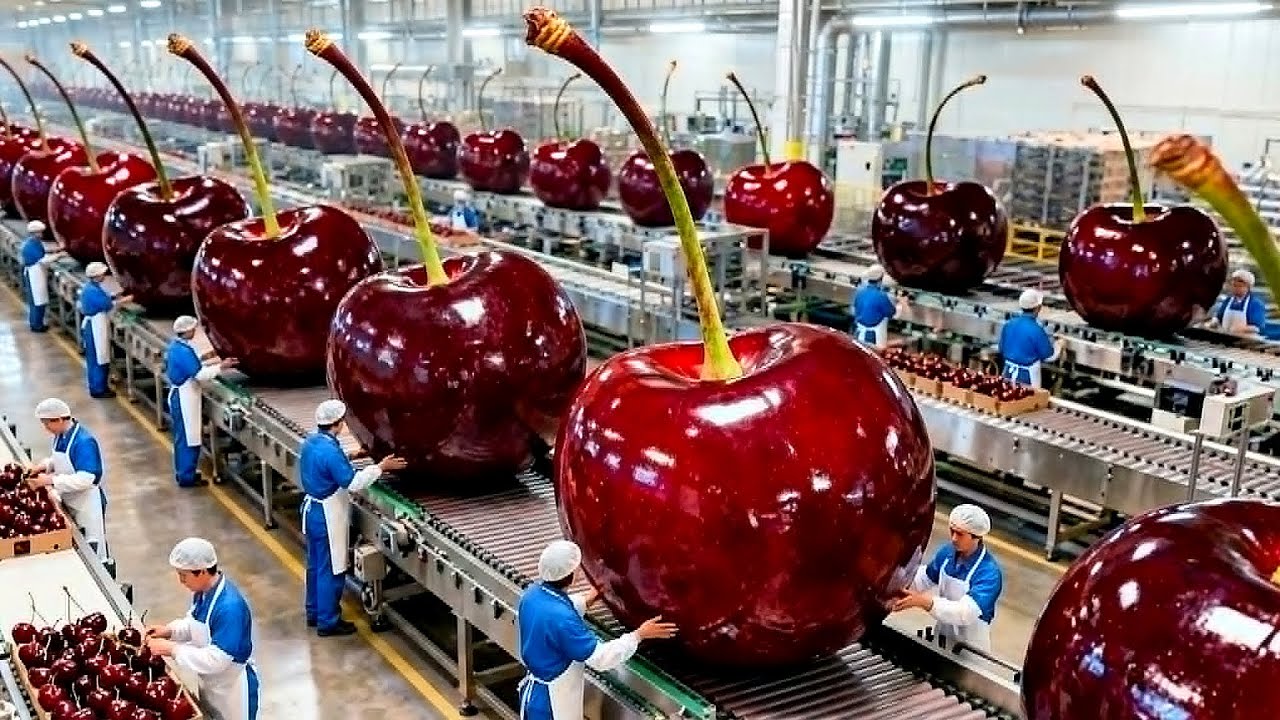 Inside a Modern Cherry Pie Filling Factory: From Fresh Cherries to ...