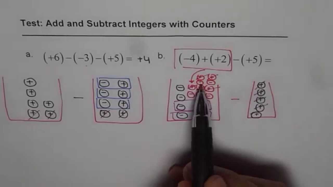 Q6 How to Add Subtract Three Integers or Directed Numbers - YouTube