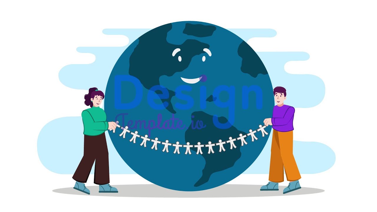 World Population Day Cartoon Animation Scene After Effects Templates ...