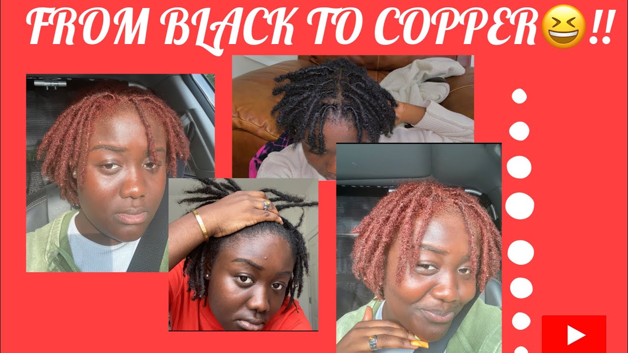 DYEING MY LOCS GINGER/COPPER; NO BLEACH!!! - YouTube