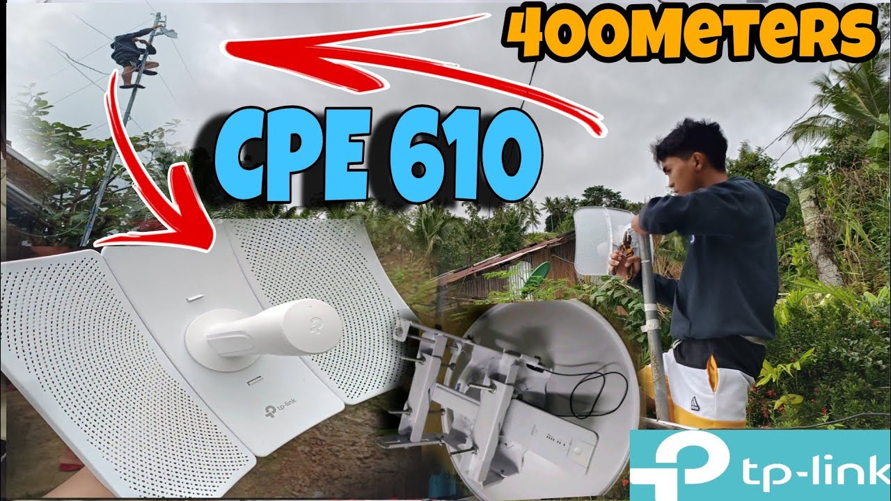 TPLINK CPE 610 ACTUAL DEPLOYMENT FOR POINT TO POINT part 2 - YouTube