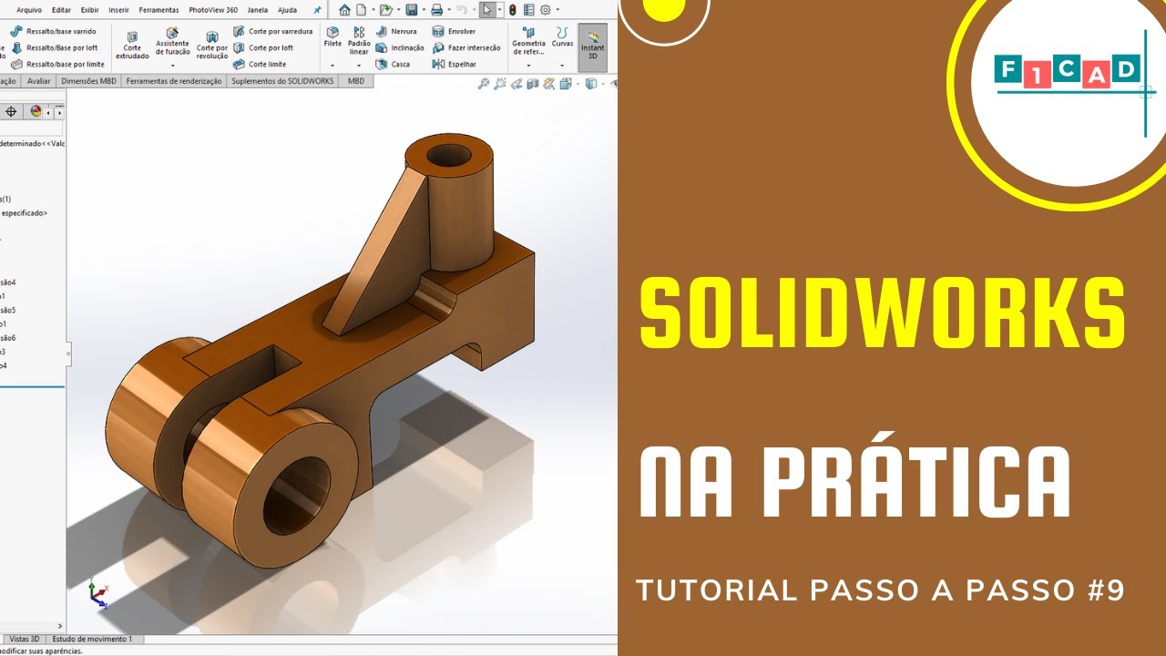 Solidworks na Prática # 9 Passo a Passo - YouTube