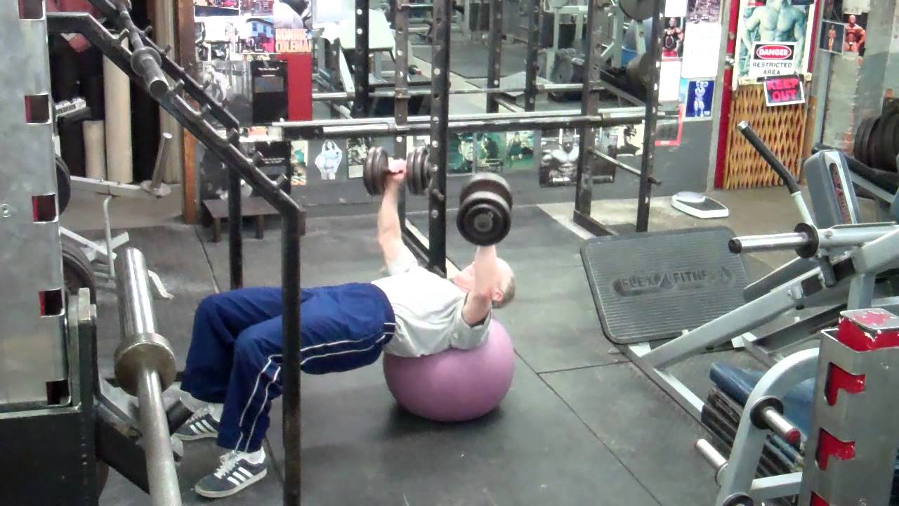 Swiss shoulder bridge DB press & pullover - YouTube