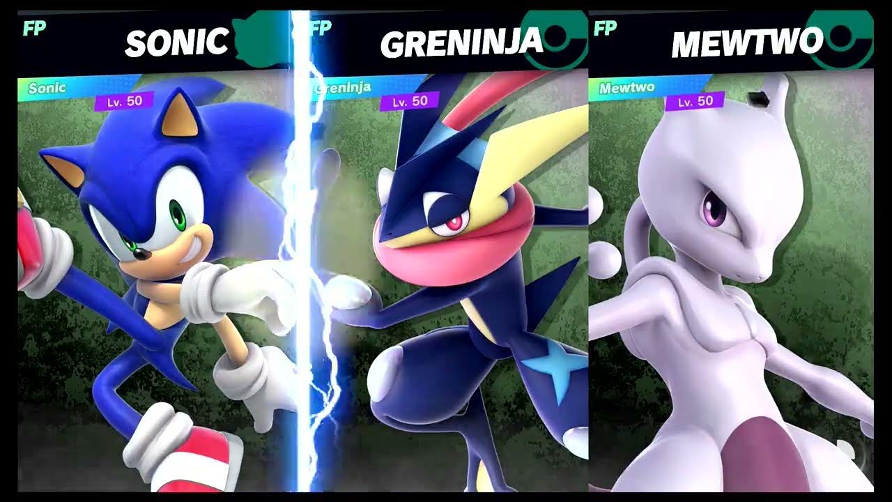 Super Smash Bros Ultimate Amiibo Fights – Request #24255 Sonic vs Greninja vs Mewtwo - YouTube
