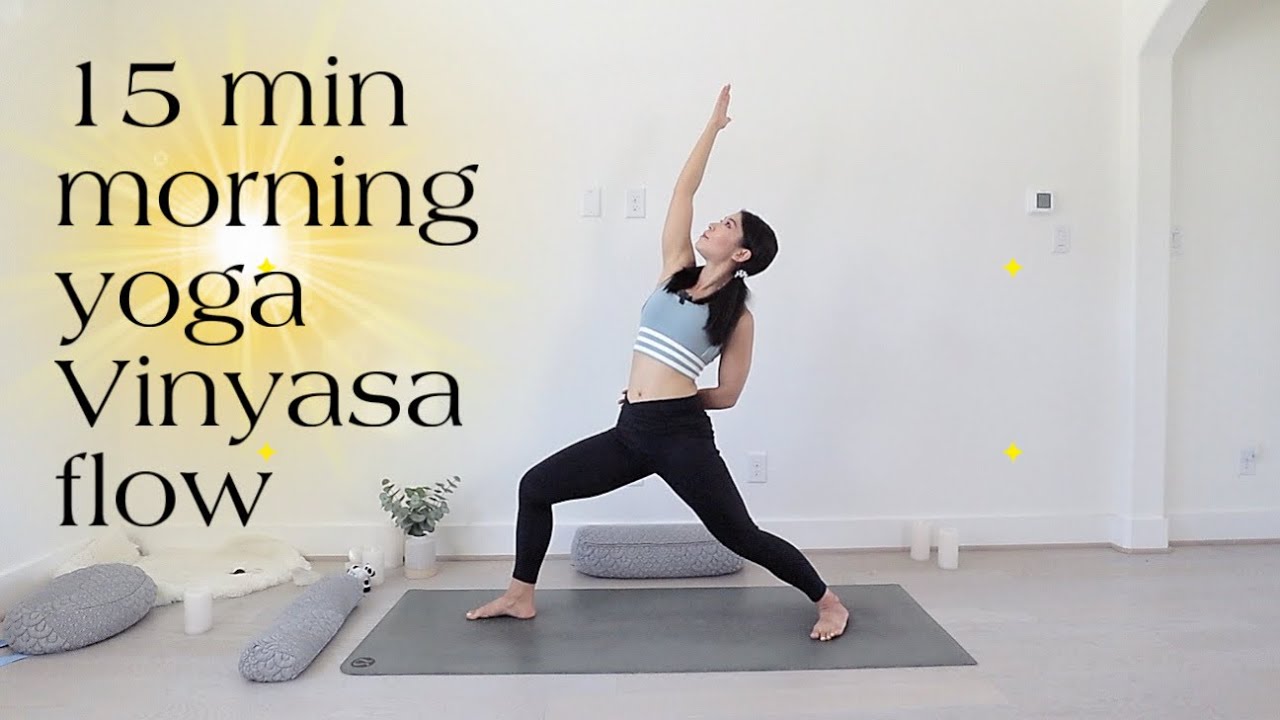 15 min Morning yoga vinyasa flow - YouTube