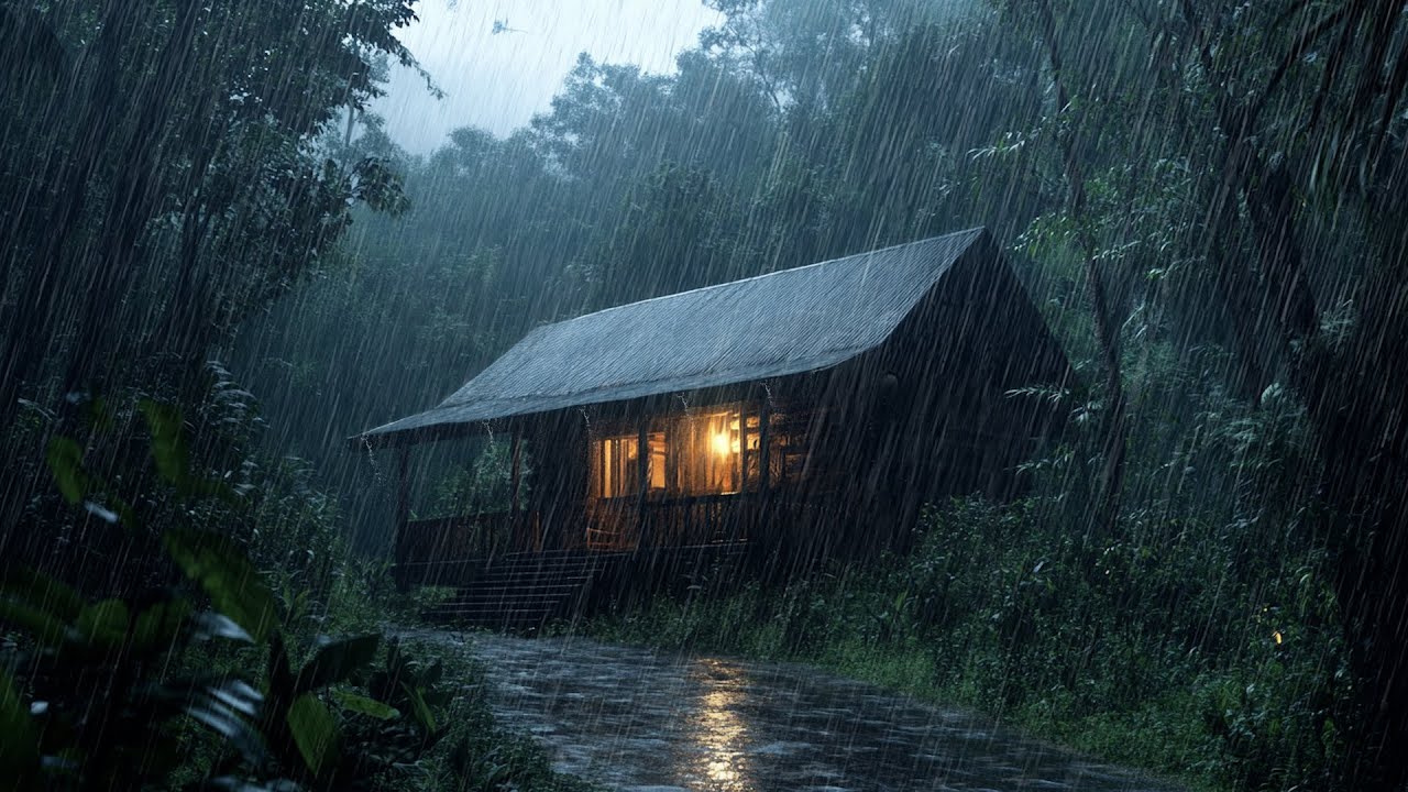 Relieve Stress & Insomnia with Heavy Rain and Thunderstorm Sounds ...