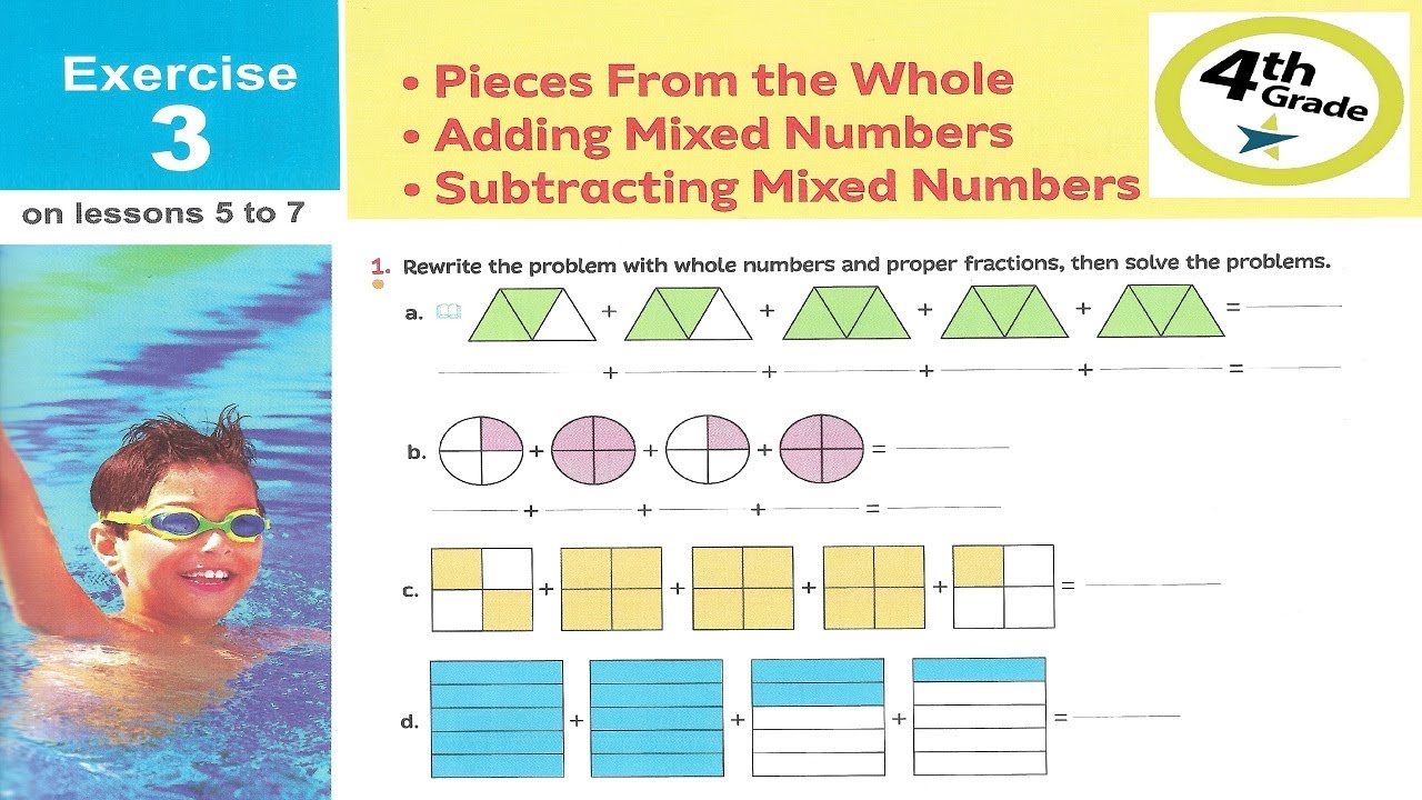 Primary 4 \ Math - 2nd term\ Unit 9.5-7 Adding - Subtracting mixed ...