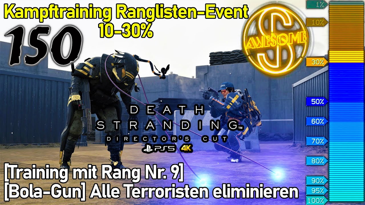 Death Stranding PS5 #150 • Training mit Rang #9 [Bola-Gun] 10-30% [S ...