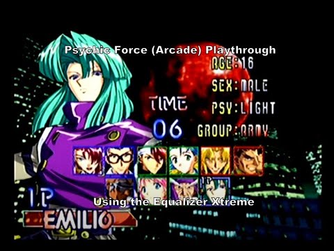 Psychic Force 2012 (Arcade) Emilio Playthrough using the Dreamcast ...