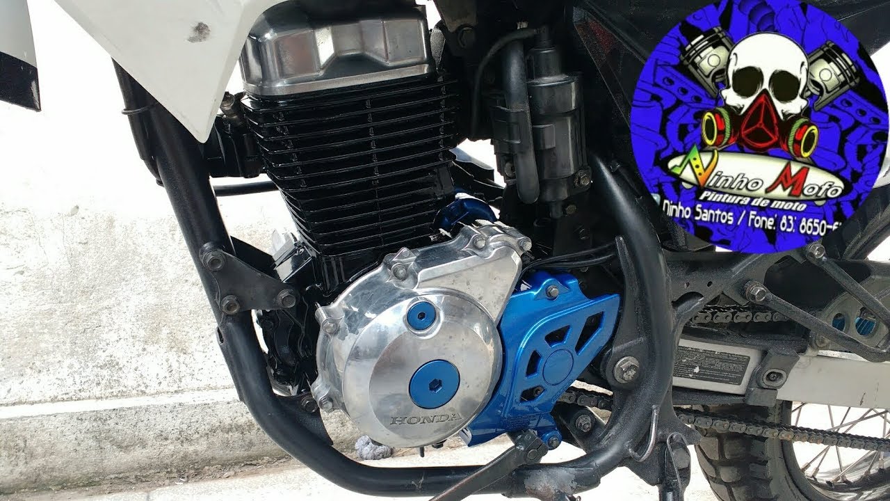 Pintura Personalizada em Motor Moto Bros 150 | Ninho Mofo - YouTube