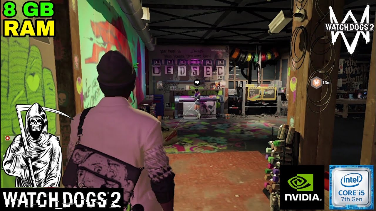 Watch Dogs 2 Gameplay | i5 7200U + 8GB RAM | NVIDIA GeForce 920mx ...