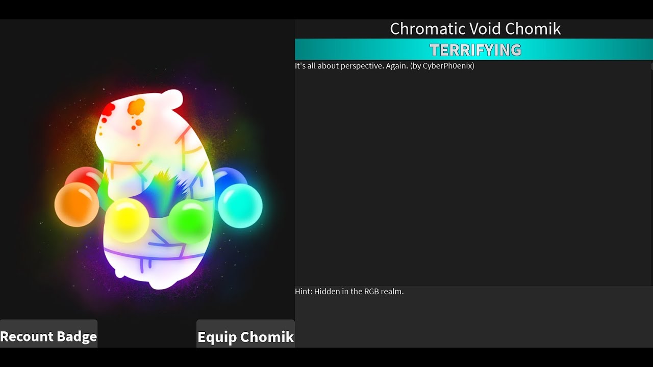How to get Chromatic Void Chomik - Find The Chomiks - YouTube