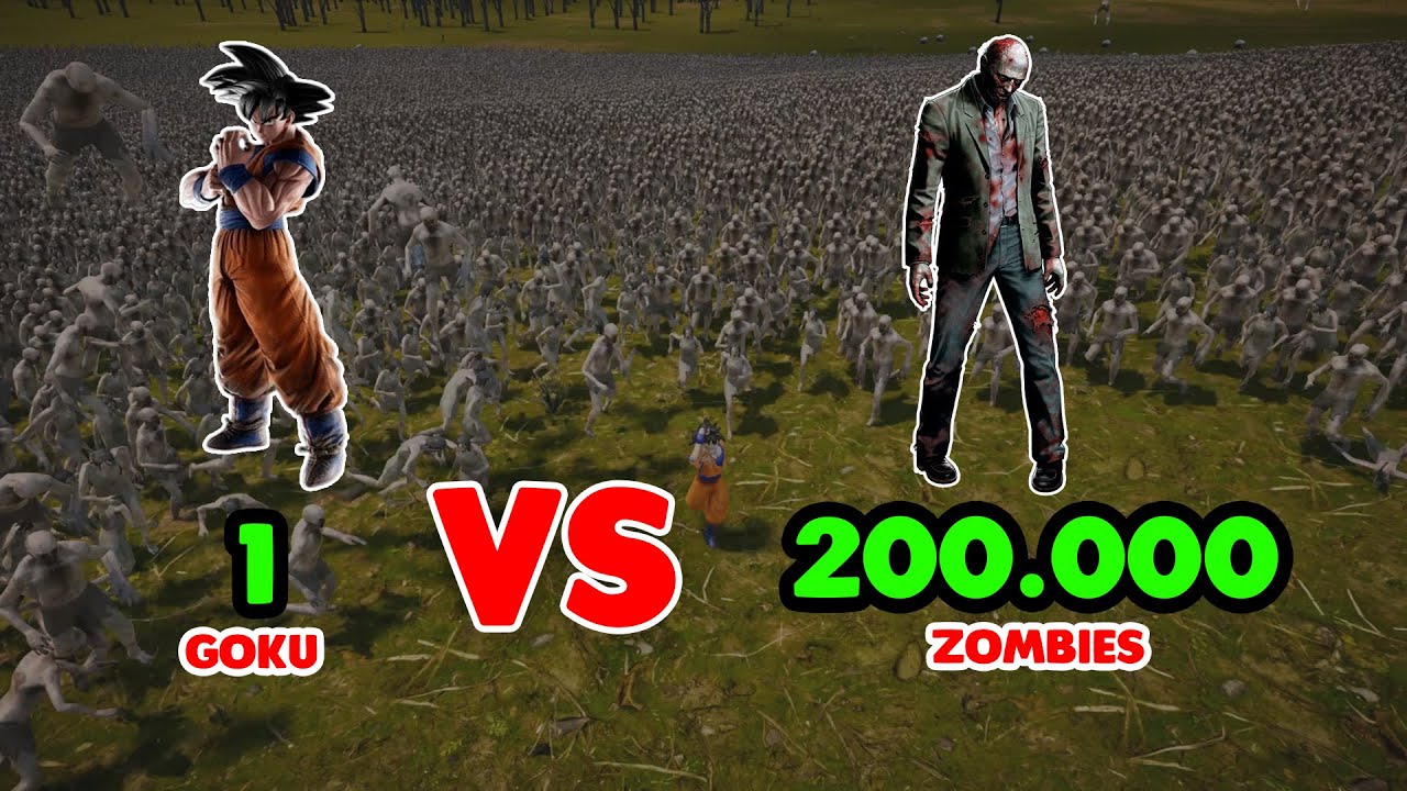 1 Goku vs 200,000 Zombies – Can He Defeat Them All | UEBS 2 - YouTube