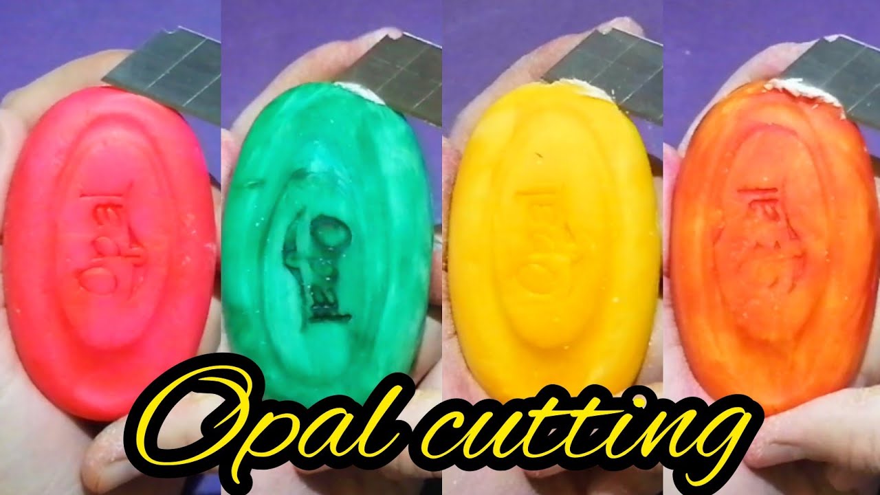 Opal soap flaky cutting || thick cutting || asmr soap cutting. - YouTube