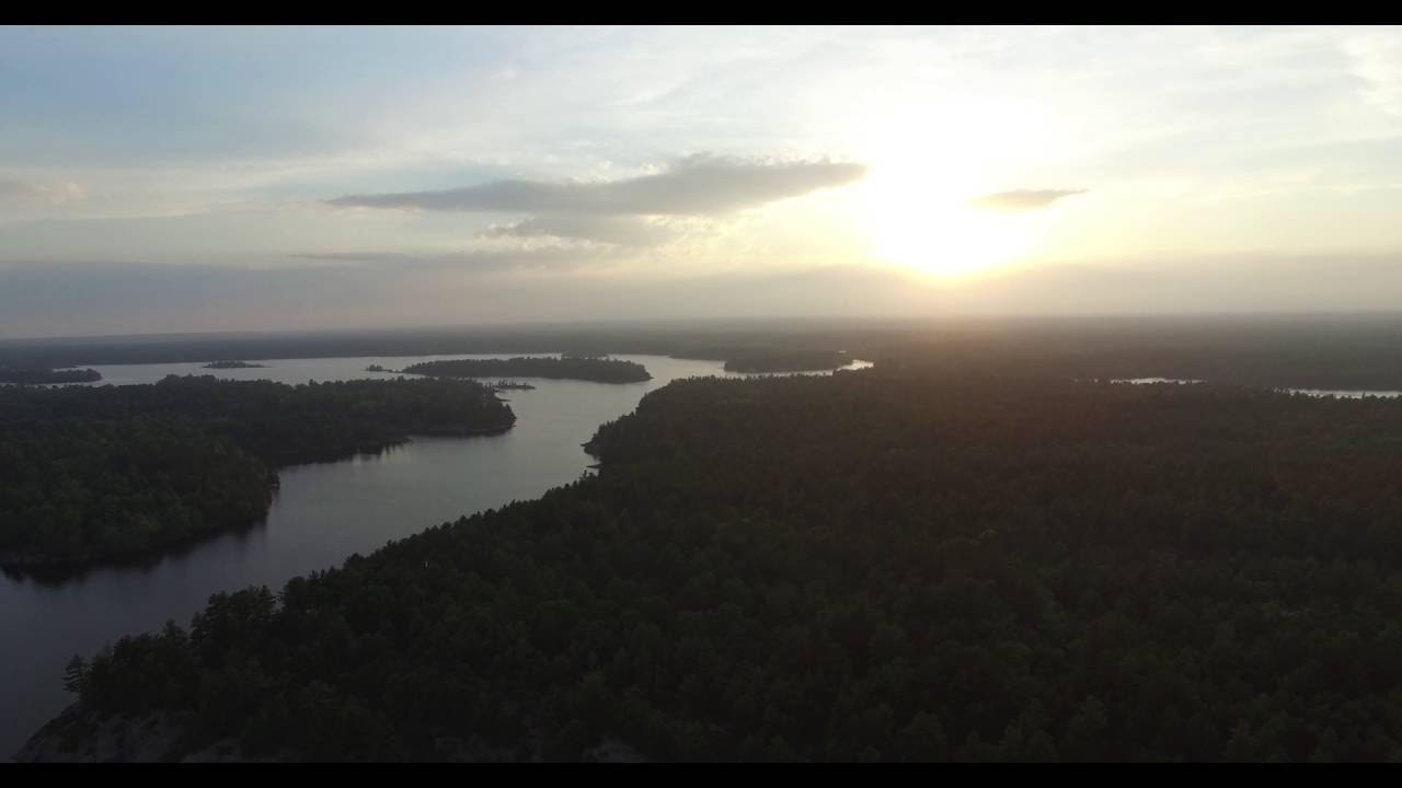 Sunset Over the French River Delta - YouTube