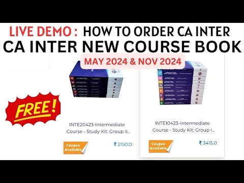 HOW TO ORDER NEW BOOKS FOR MAY 24 FOR CA FND / CA INTER - YouTube