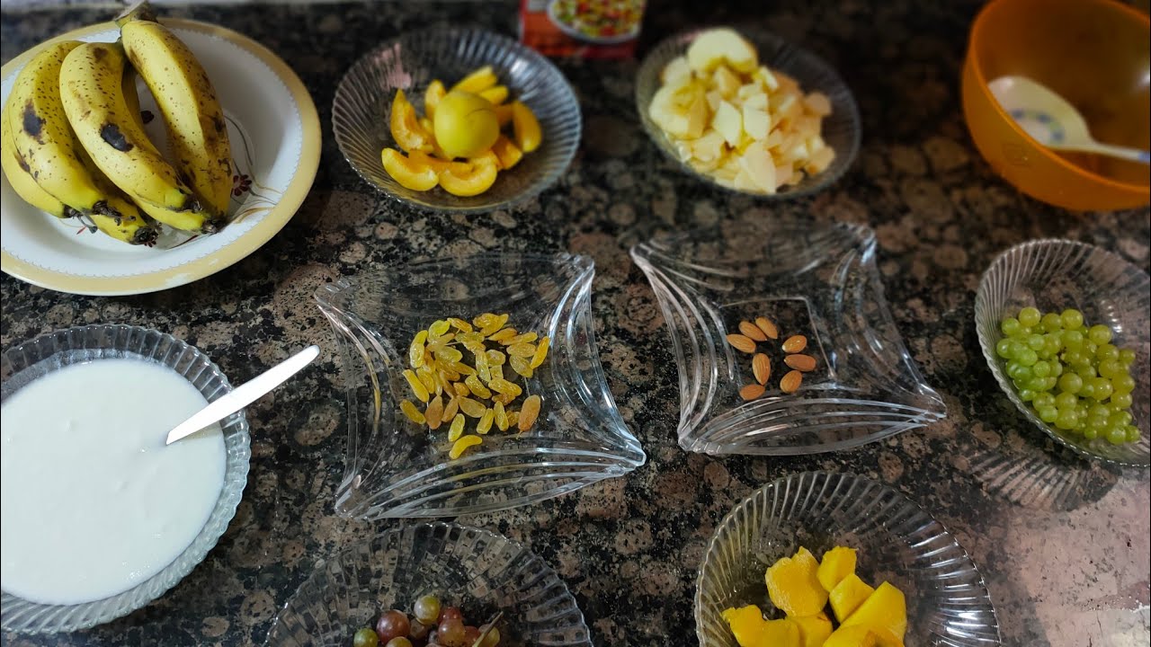 Mix Fruit chaat |4k| مکس فروٹ چاٹ ریسیپی 💞👍 | Home made fruit chaat ...