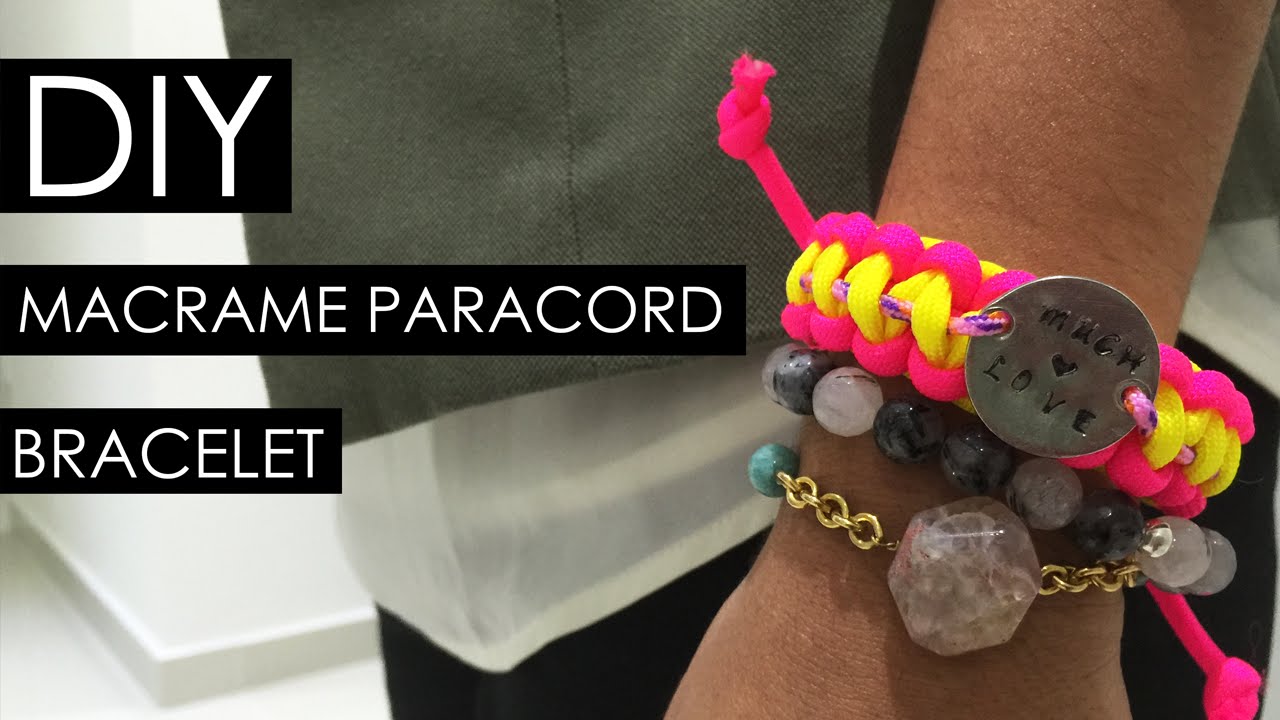Macrame Paracord Bracelet - YouTube