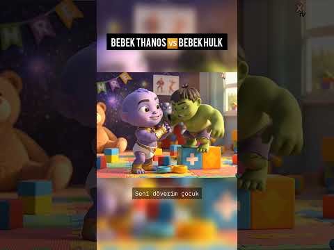 BEBEK THANOS VE BEBEK HULK  #shorts #hulk #animasyon #yapayzeka #komik #marvel #çizgifilm