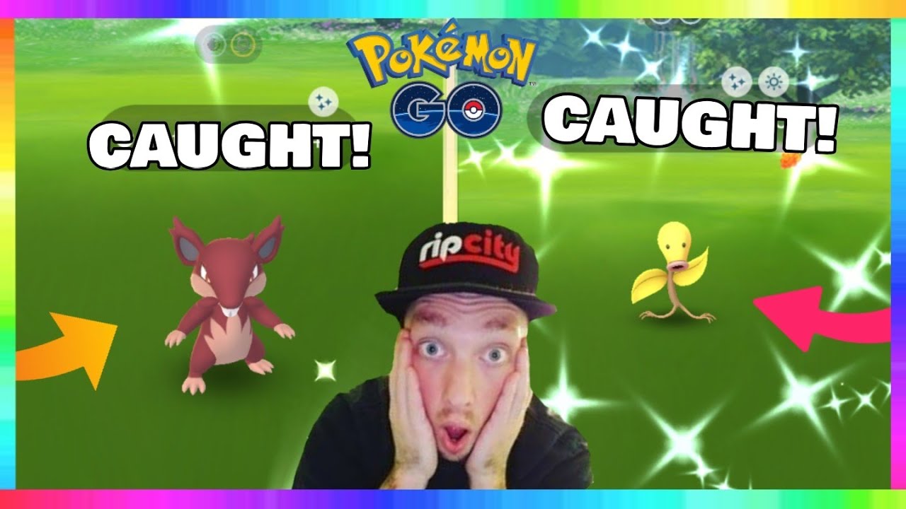 RANDOM SHINY BELLSPROUT & SHINY RATTATA CAUGHT in POKEMON GO! ( BONUS ...