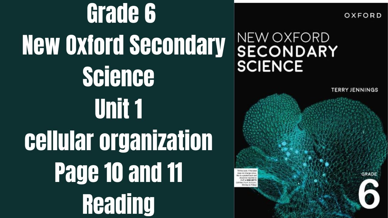 Grade 6 New Oxford Secondary Science Unit 1 cellular organization Page ...