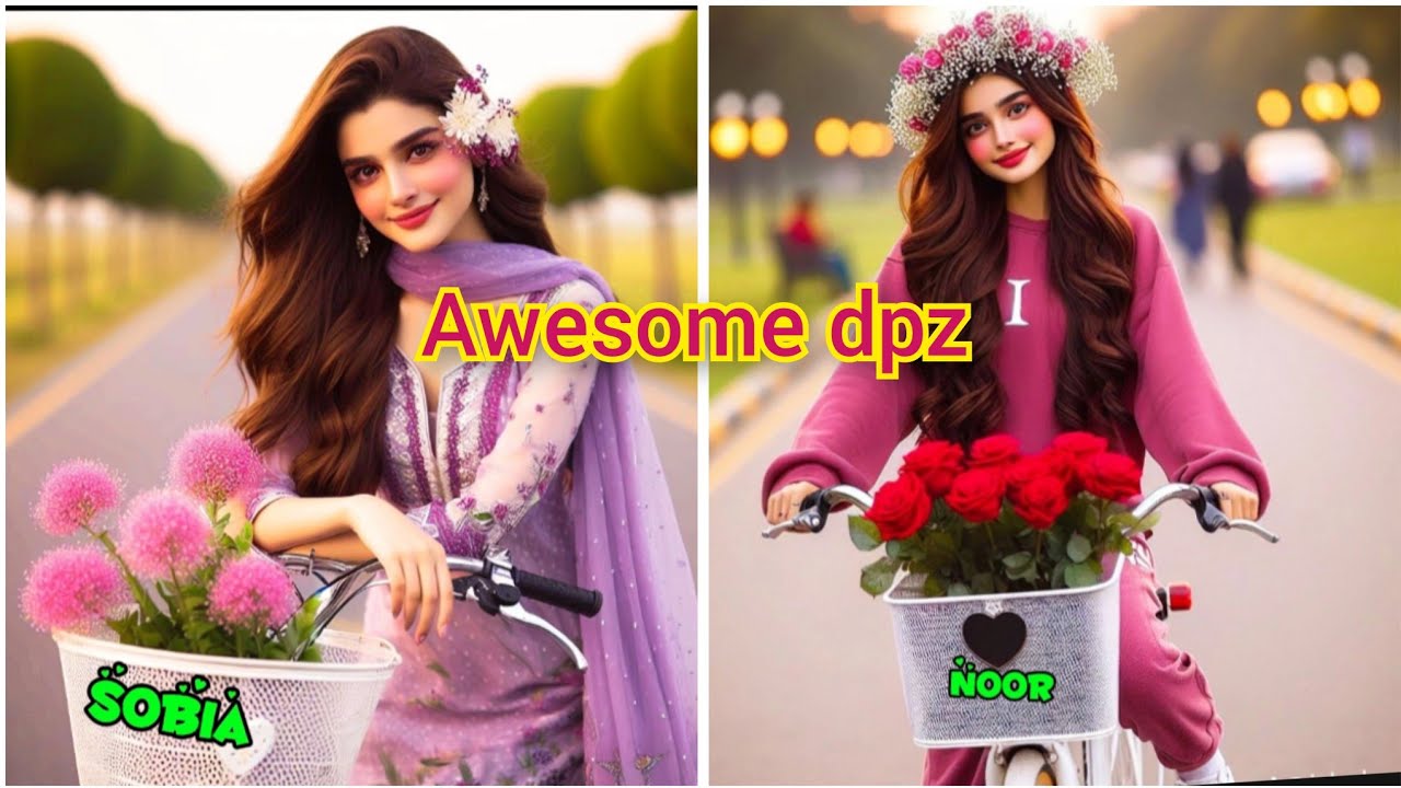 Bicycle Beautiful dpz for girls/Awesome dpz for social media - YouTube