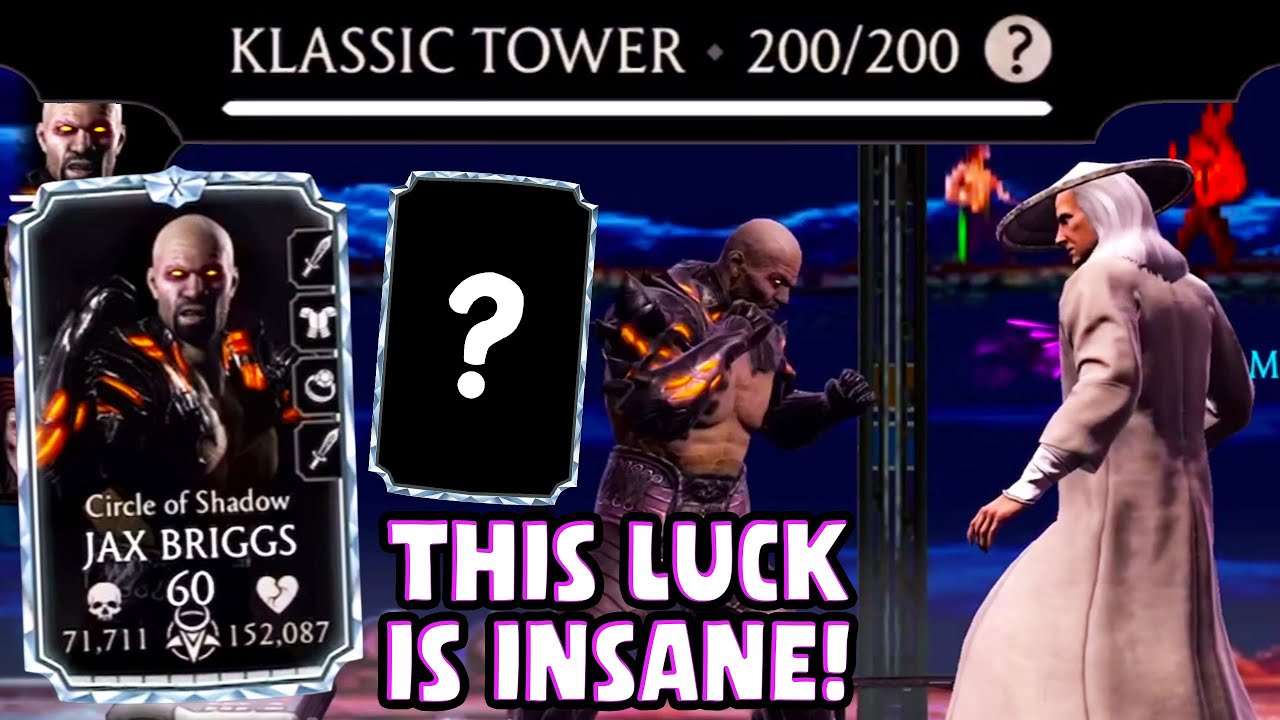 MK Mobile. Circle of Shadow Jax Briggs vs. Klassic Tower 200. INSANE ...