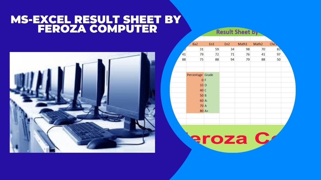 MS Excel Result Sheet by Feroza Computer - YouTube