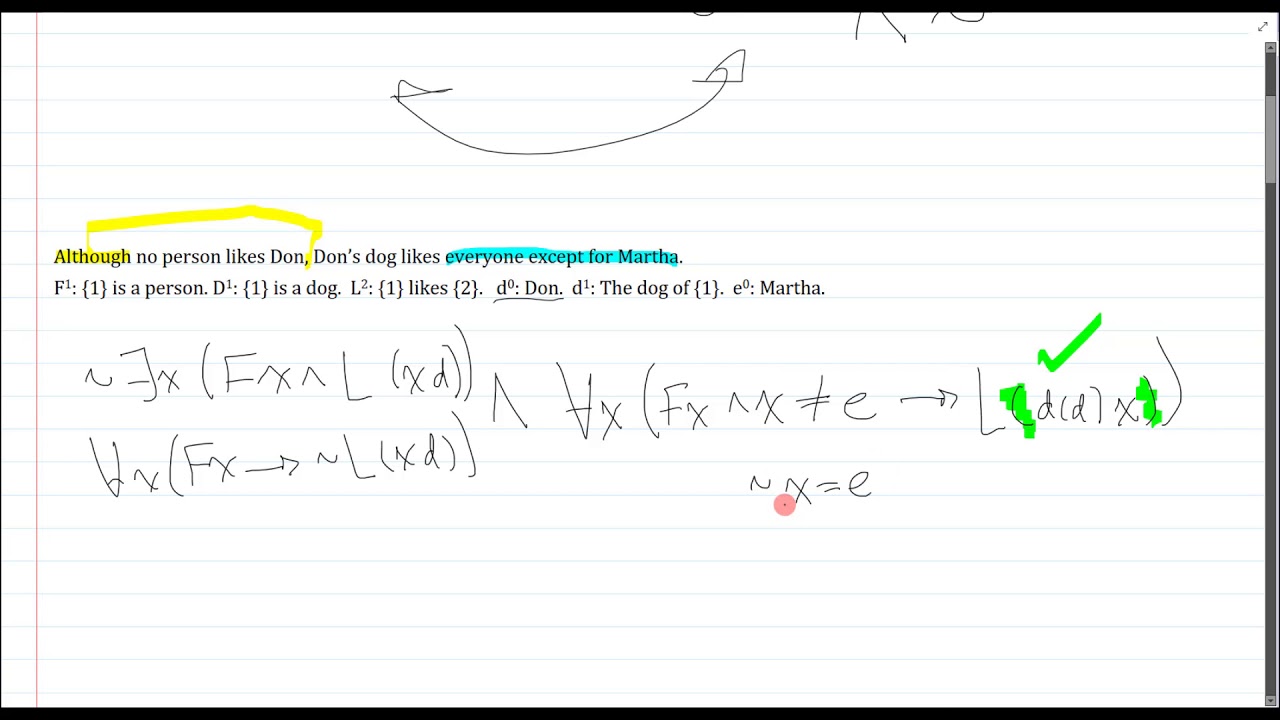 Example Problem Demo: Unit 7 Symbolizations 1 - YouTube