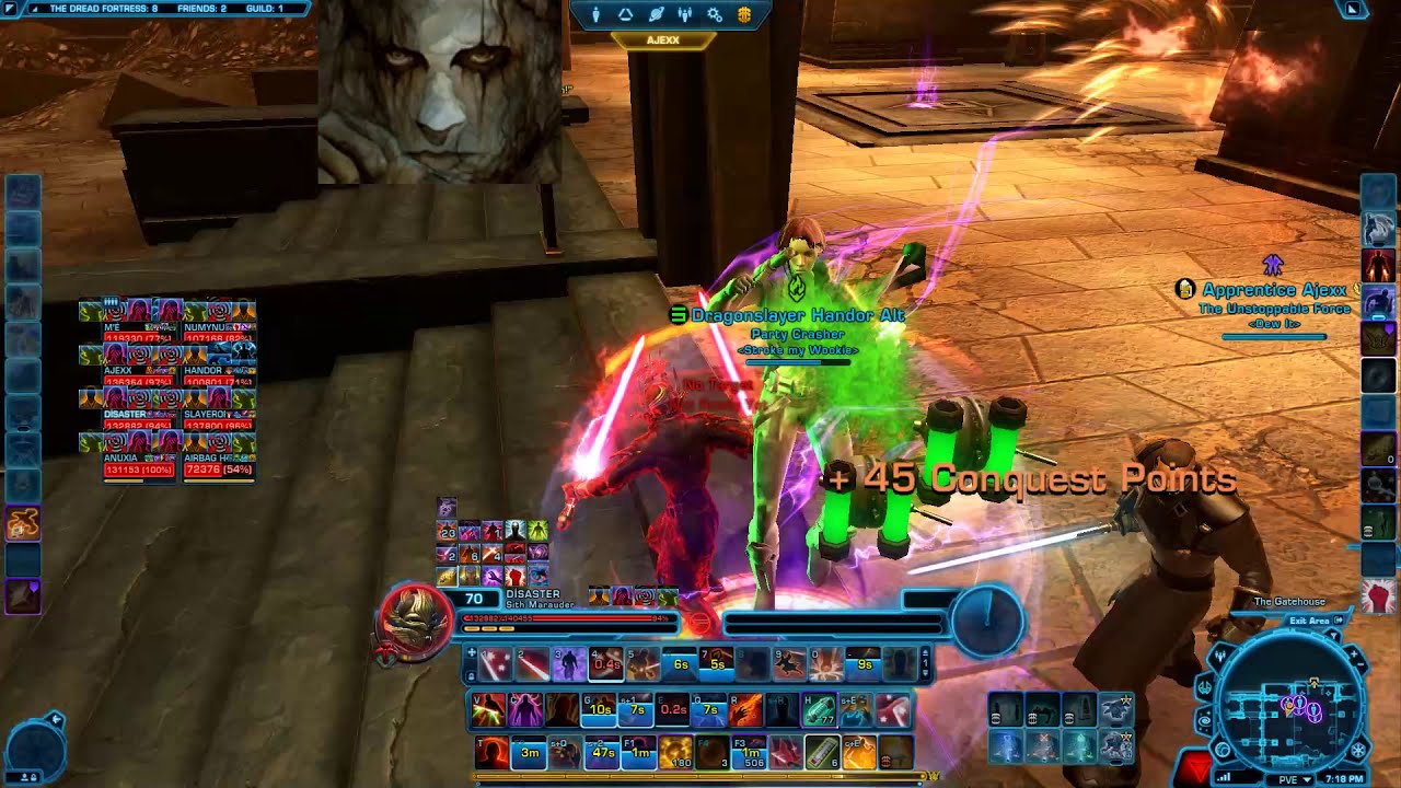 Star Wars the Old Republic Dread Fortress Speed run - YouTube