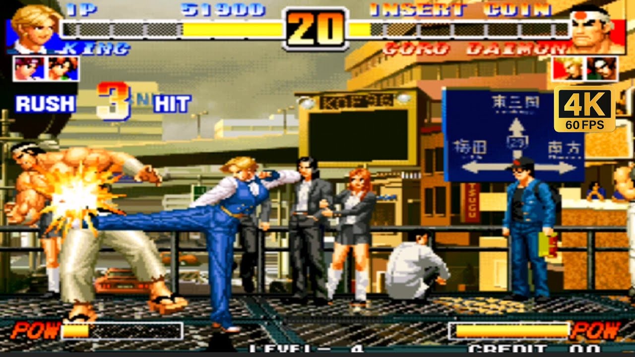 [KOF]The king of Fighters 96 {Team KING} arcade offline gameplay _4K ...