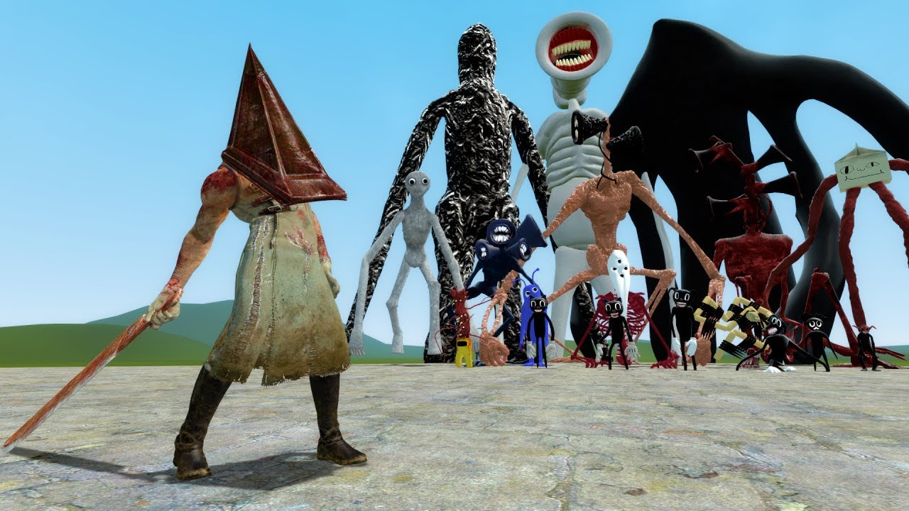 PYRAMID HEAD VS TREVOR HENDERSON CREATURES!! Garry's Mod Sandbox - YouTube
