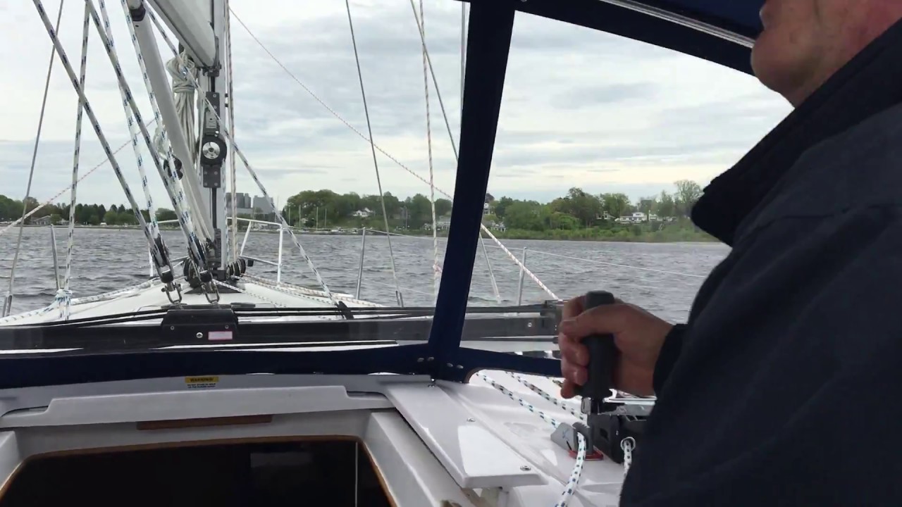 Putting a Reef in the Main Sail - YouTube