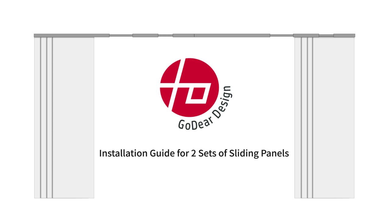 Installation Guide for 2 Sets of Sliding Panels | GoDear Design - YouTube