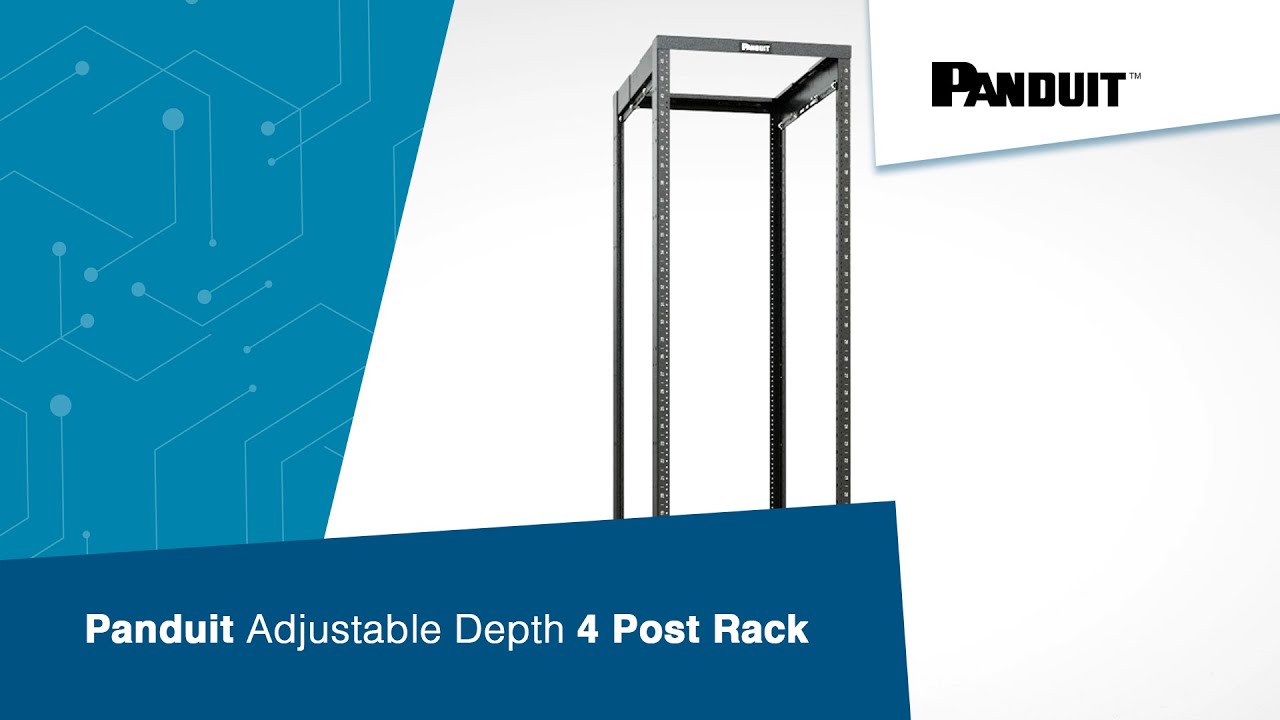 Panduit Adjustable Depth 4 Post Rack - YouTube