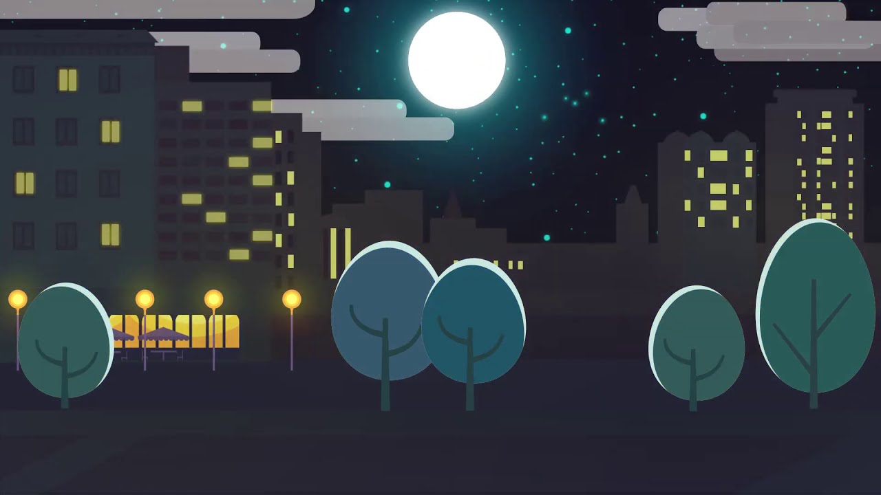 City Day & Night - 2D Animation - YouTube