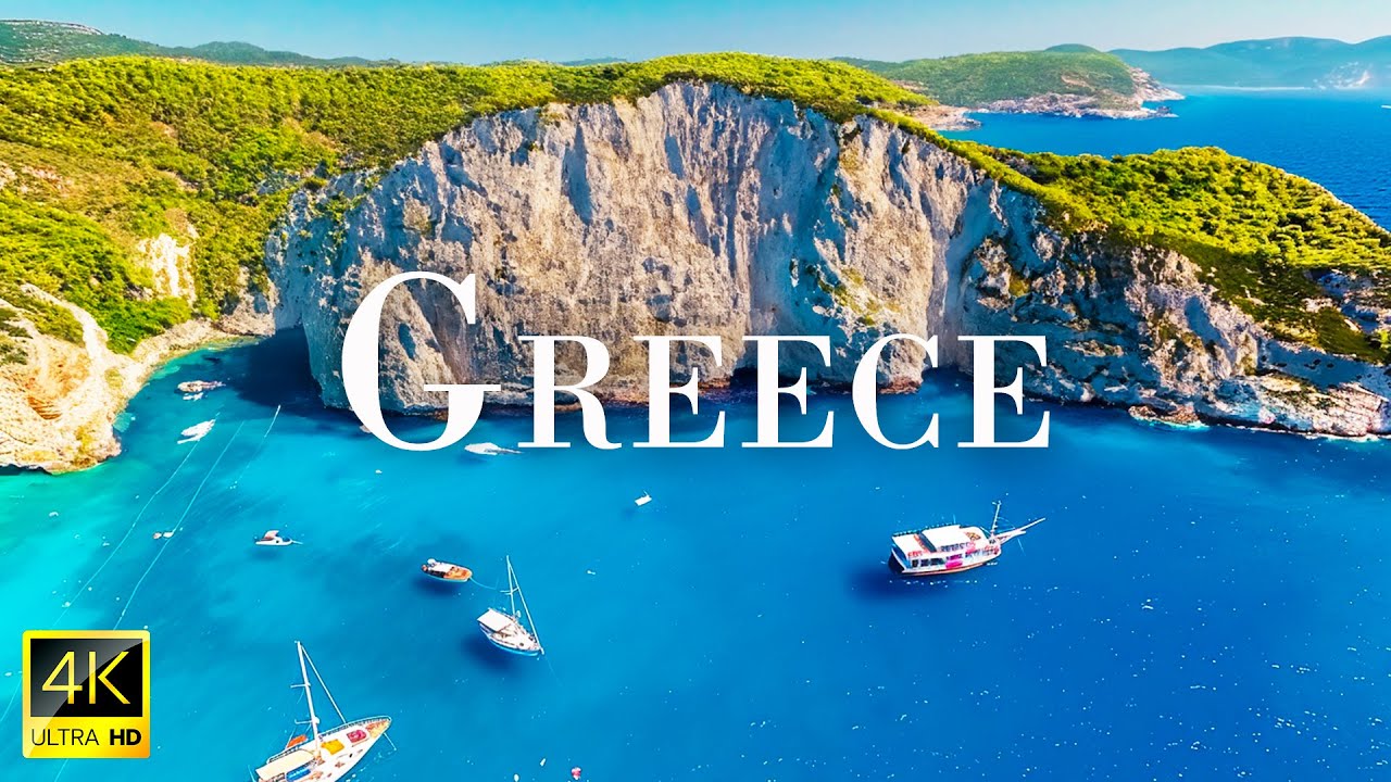 12 HOURS DRONE FILM: " GREECE in 4K " + Relaxation Film 4K ( beautiful ...