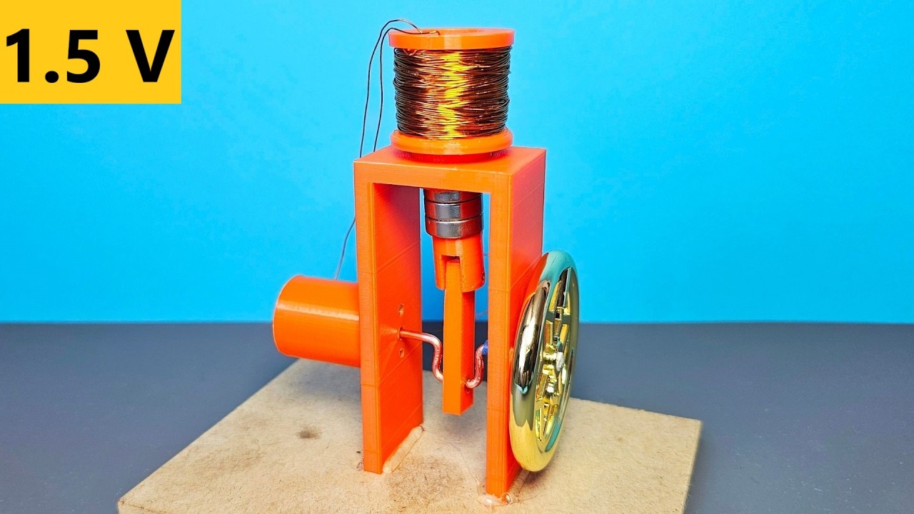 How to Make a 1.5V Single Cylinder Solenoid Motor - YouTube