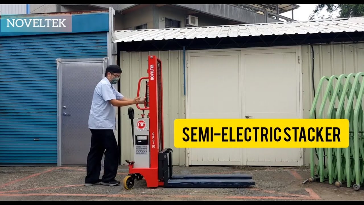 NOVELTEK Semi-electric Stacker - YouTube