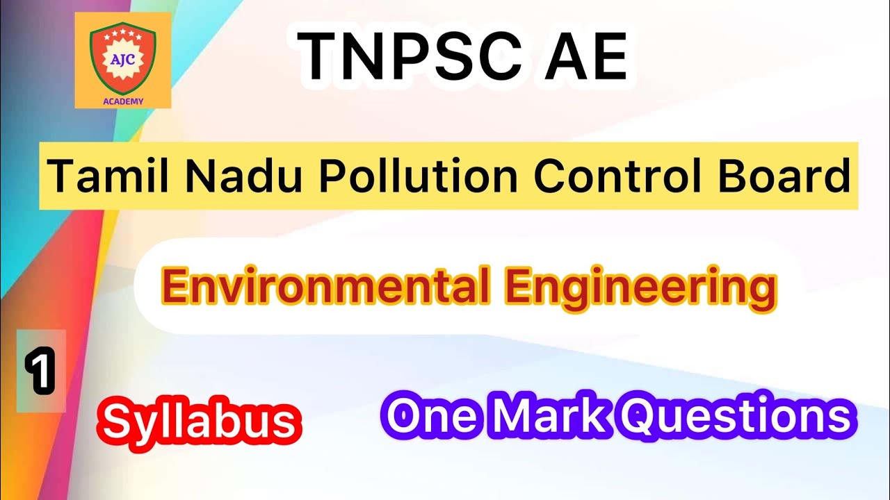 TNPCB AE - 2023/One Mark Questions/Part - 1 - YouTube