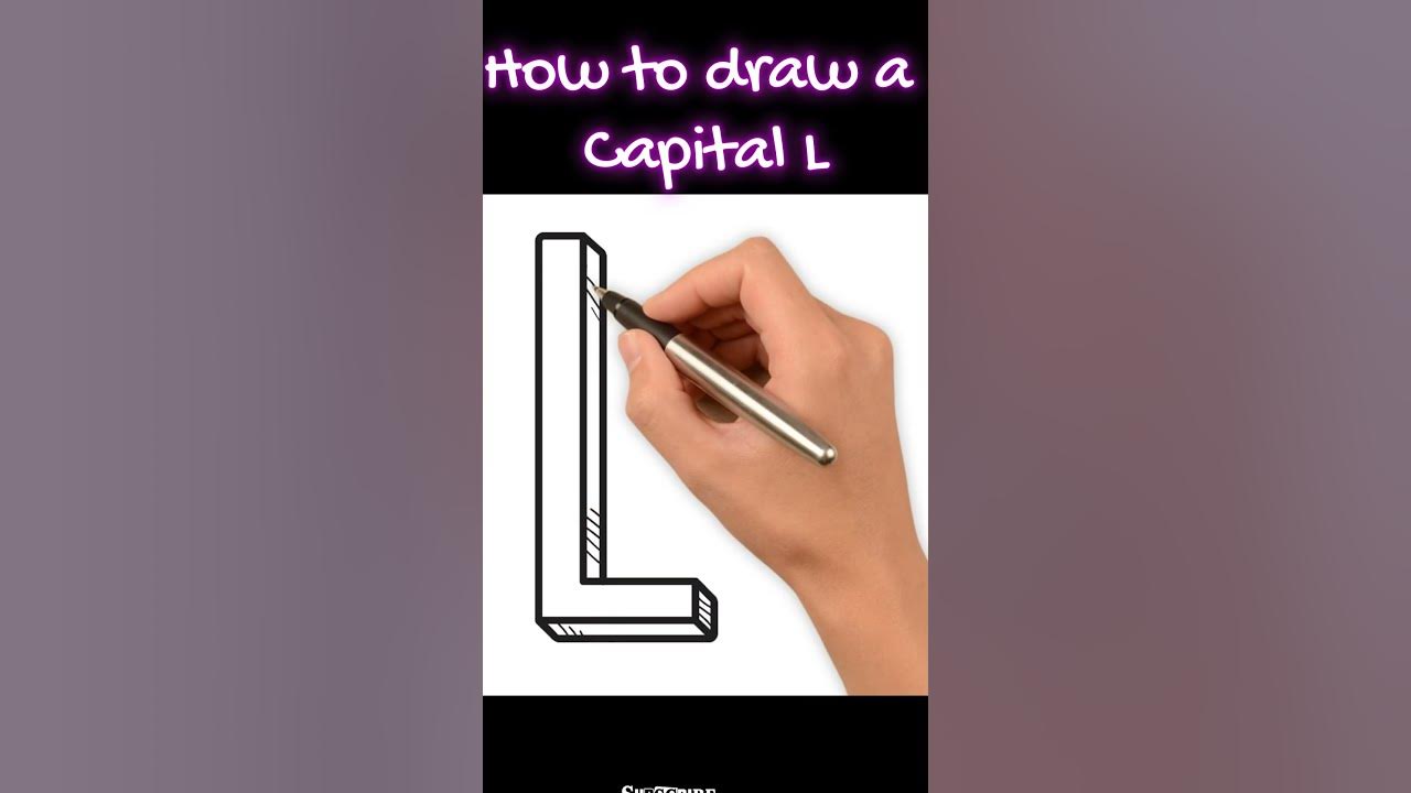 How to draw a Capital L & Small l in 3D shape - YouTube