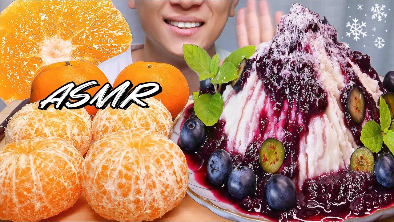 Sweet and sour, super smooth blueberry yam ️ Paired with juicy oranges ...