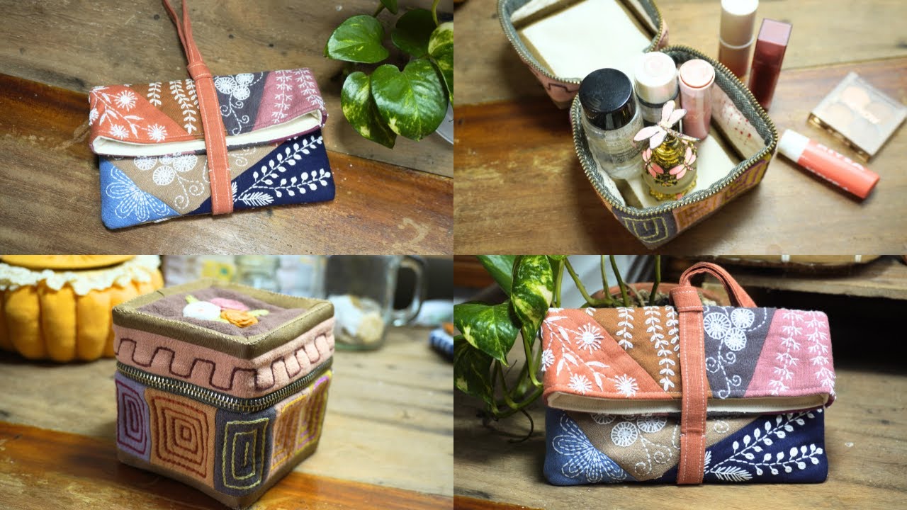 Two Patchwork & Hand-Embroidered Projects You Can Sew from Scraps - YouTube