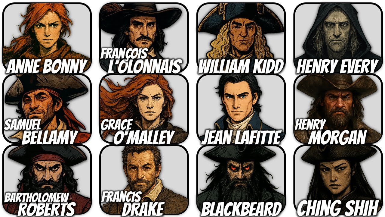 12 Deadliest PIRATES in History [RANKED] - YouTube