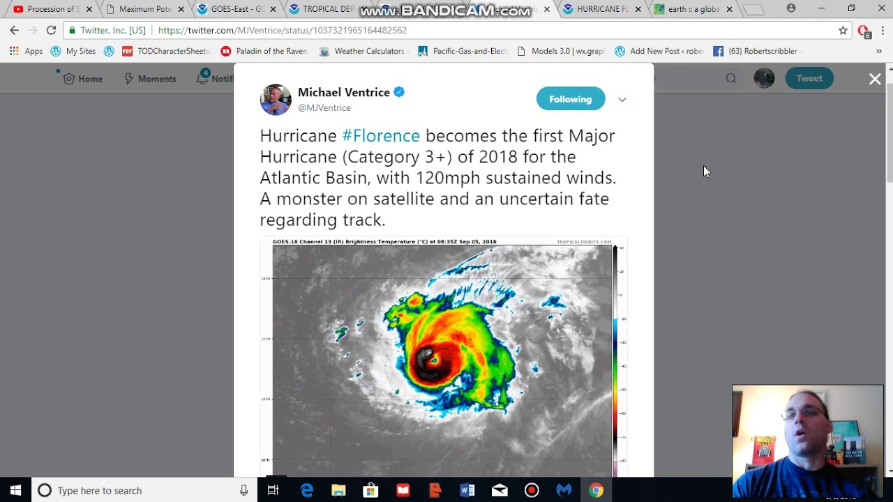 Florence Rapidly Intensifies into a Major Hurricane with 125 mph Winds ...