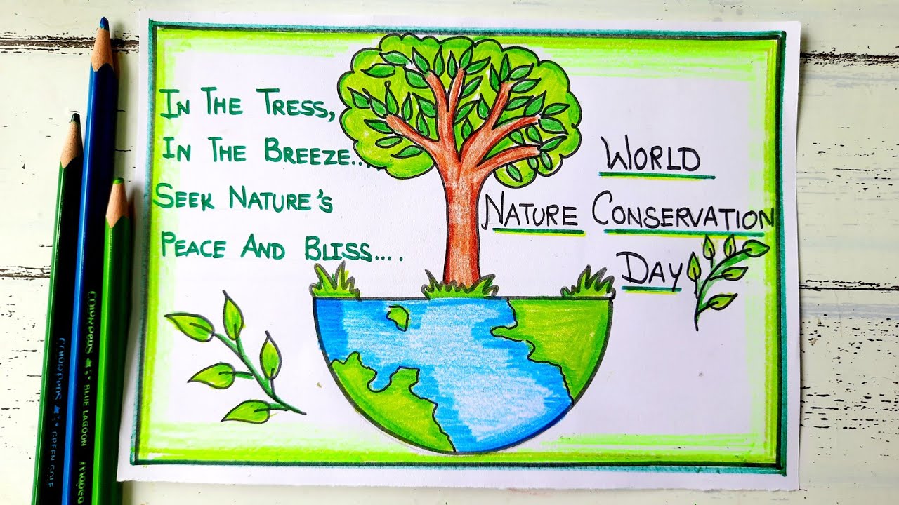 World Nature Conservation Day Drawing / How to draw World Nature ...