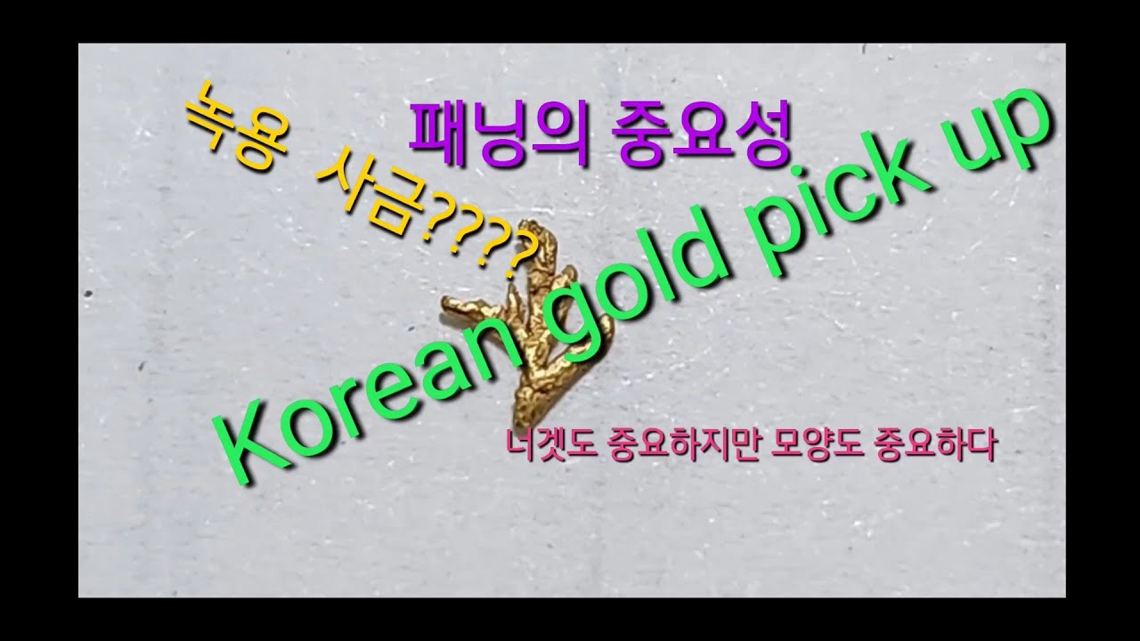 Korean gold pick up #너겟#금#물#빌지#사금#취미#계곡#하천#금값 - YouTube
