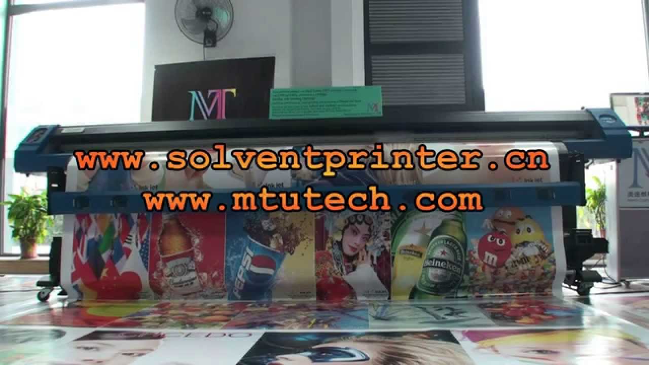 1.8/3.2m DX7 Eco Solvent Plotter With Epson DX7 Printheads - YouTube